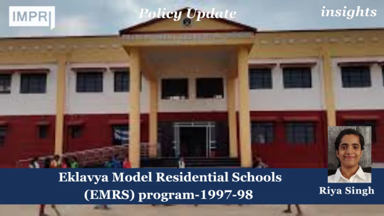 Eklavya Model Residential Schools (EMRS) Program-1997 - IMPRI Impact ...